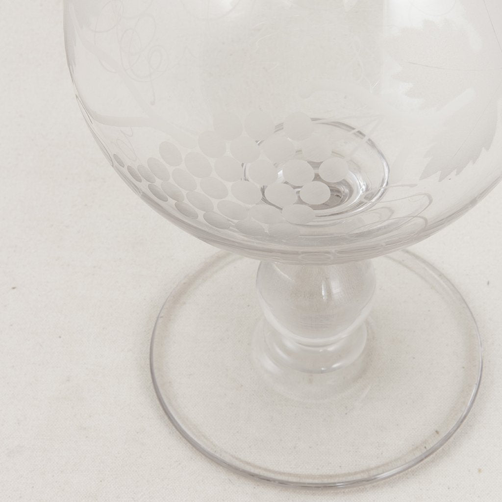 Large Crystal Goblet - French Metro Antiques
