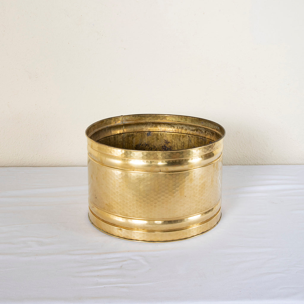 Large Brass Cachepot French Metro Antiques Large Brass Cachepot French Metro Antiques